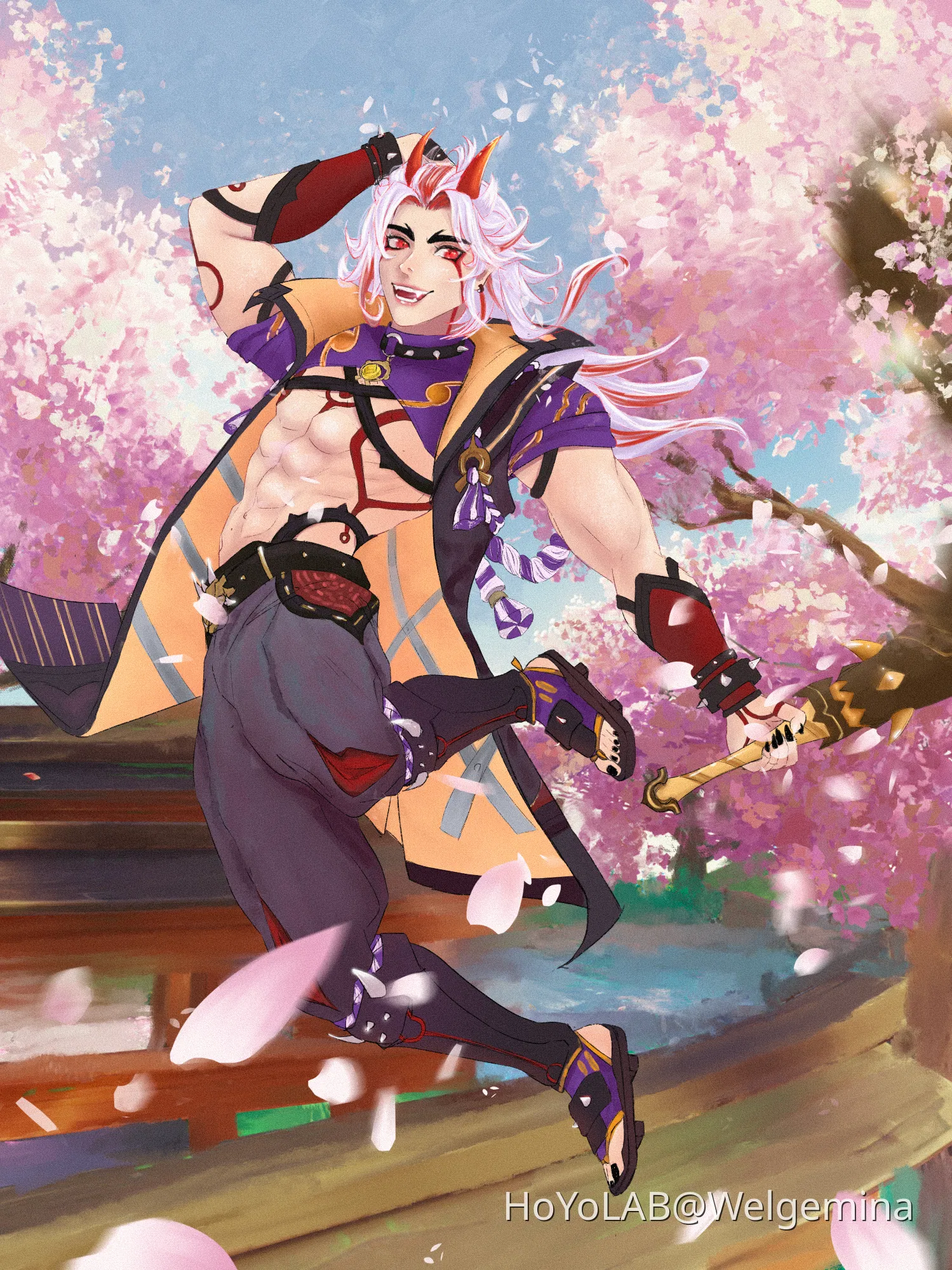 Collecting sakura blossom Arataki Itto style! Genshin Impact | HoYoLAB