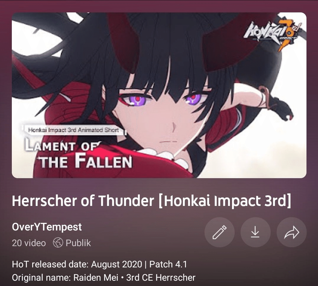 Playlist 3/3: List Herrscher Playable Honkai Impact 3rd | HoYoLAB