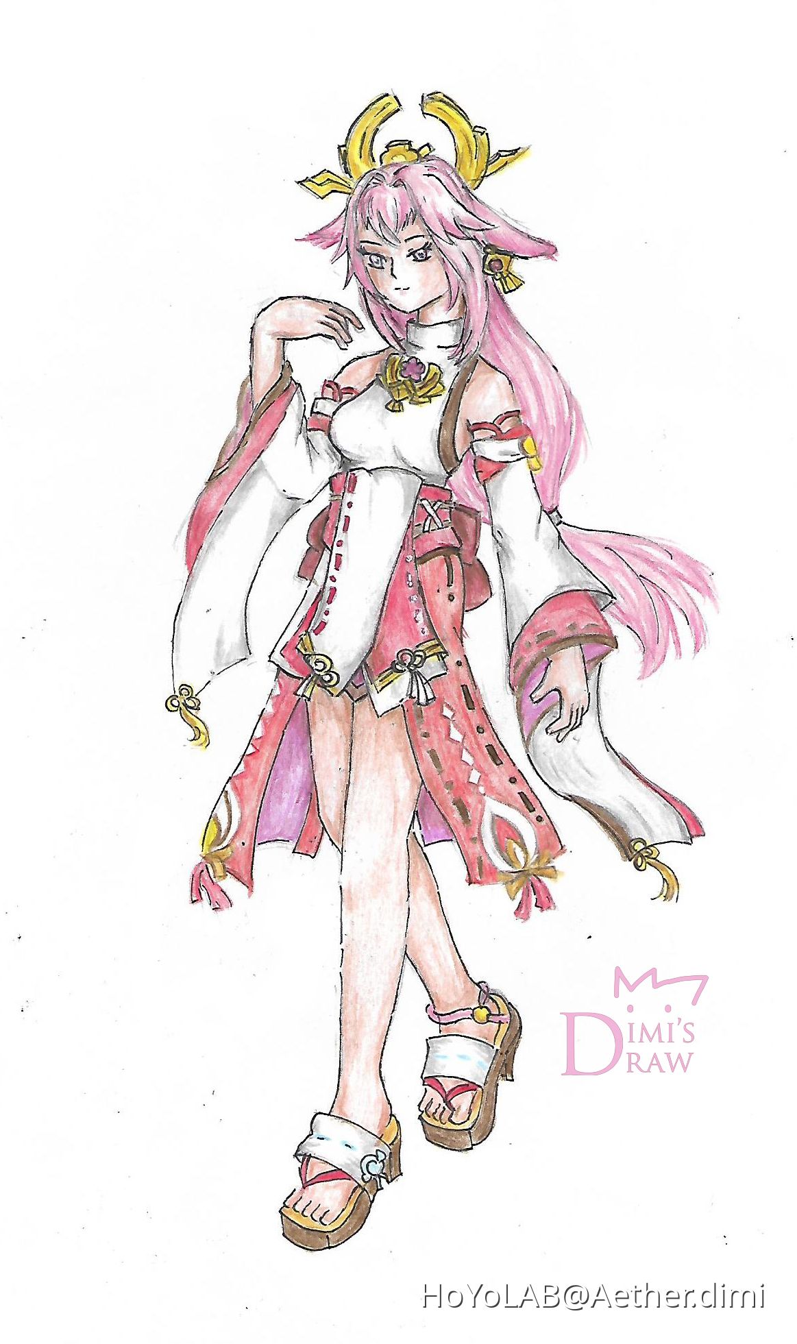 Yae Miko fanart Genshin Impact | HoYoLAB