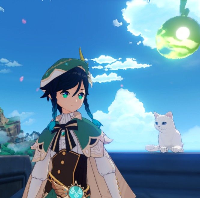 Venti and the cat Genshin Impact | HoYoLAB