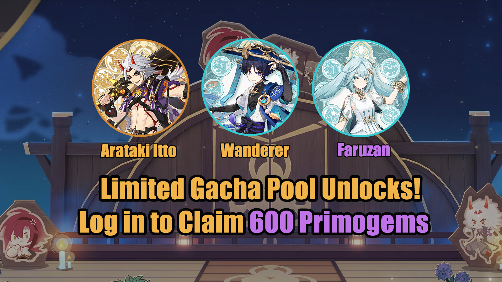 [Wanderer] Limited Gacha Pool Unlocks! Log in to Claim 600 Primogems ...
