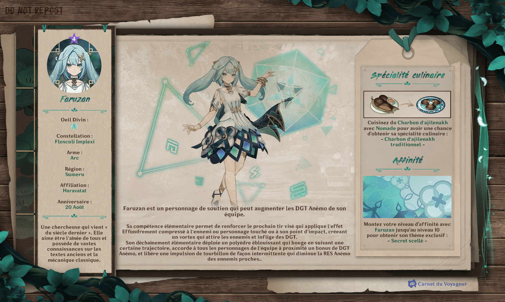 [Version 3.3] Faruzan | Guide complet : Buffer Anemo / Batterie Genshin Impact | HoYoLAB