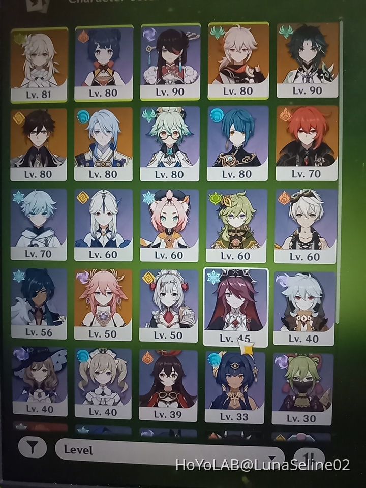 My characters so far Genshin Impact | HoYoLAB