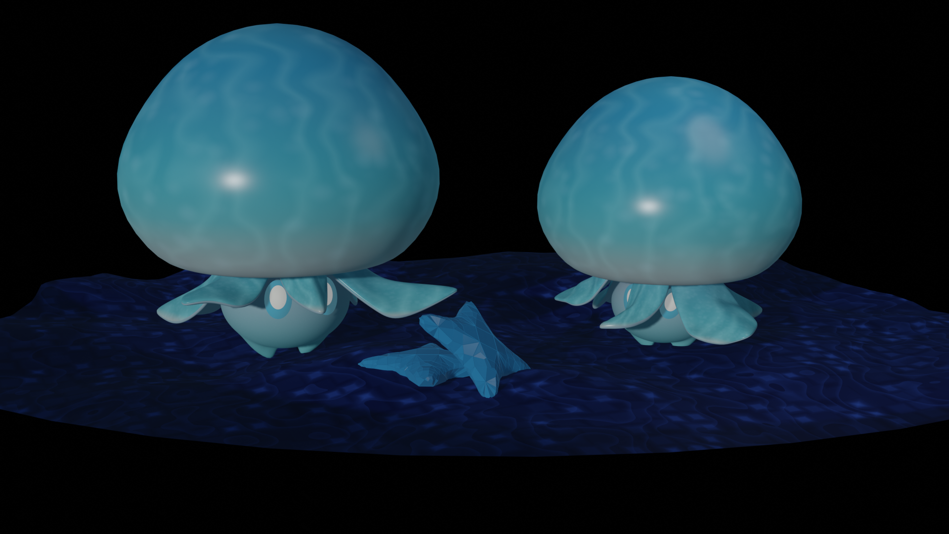 Hydro fungi thingies blender scene idk yes (eevee) Genshin Impact | HoYoLAB
