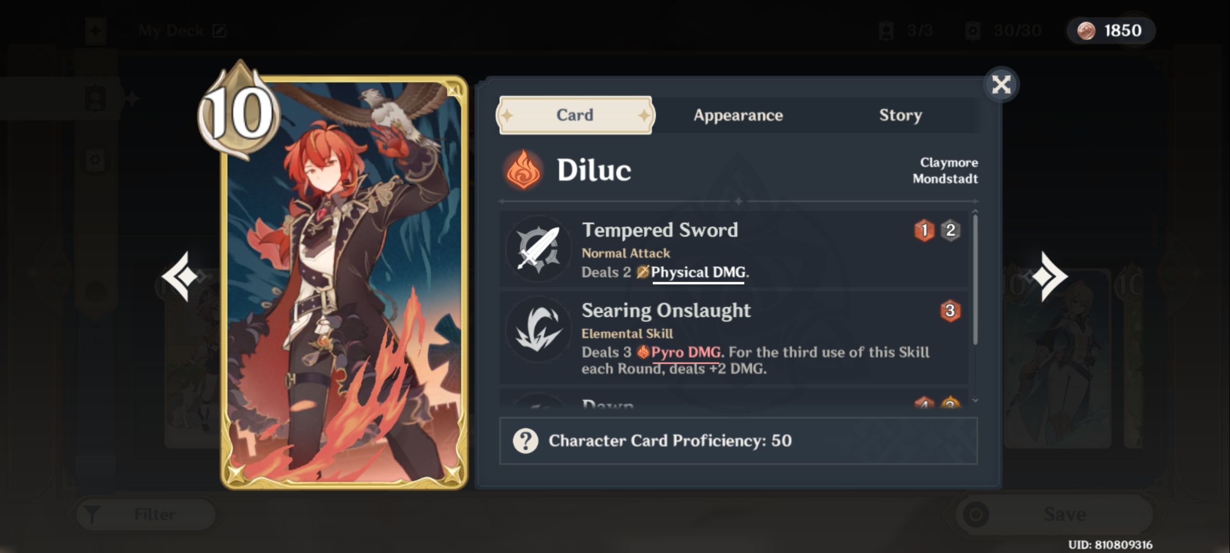 TCG Character Card Proficiency Genshin Impact | HoYoLAB