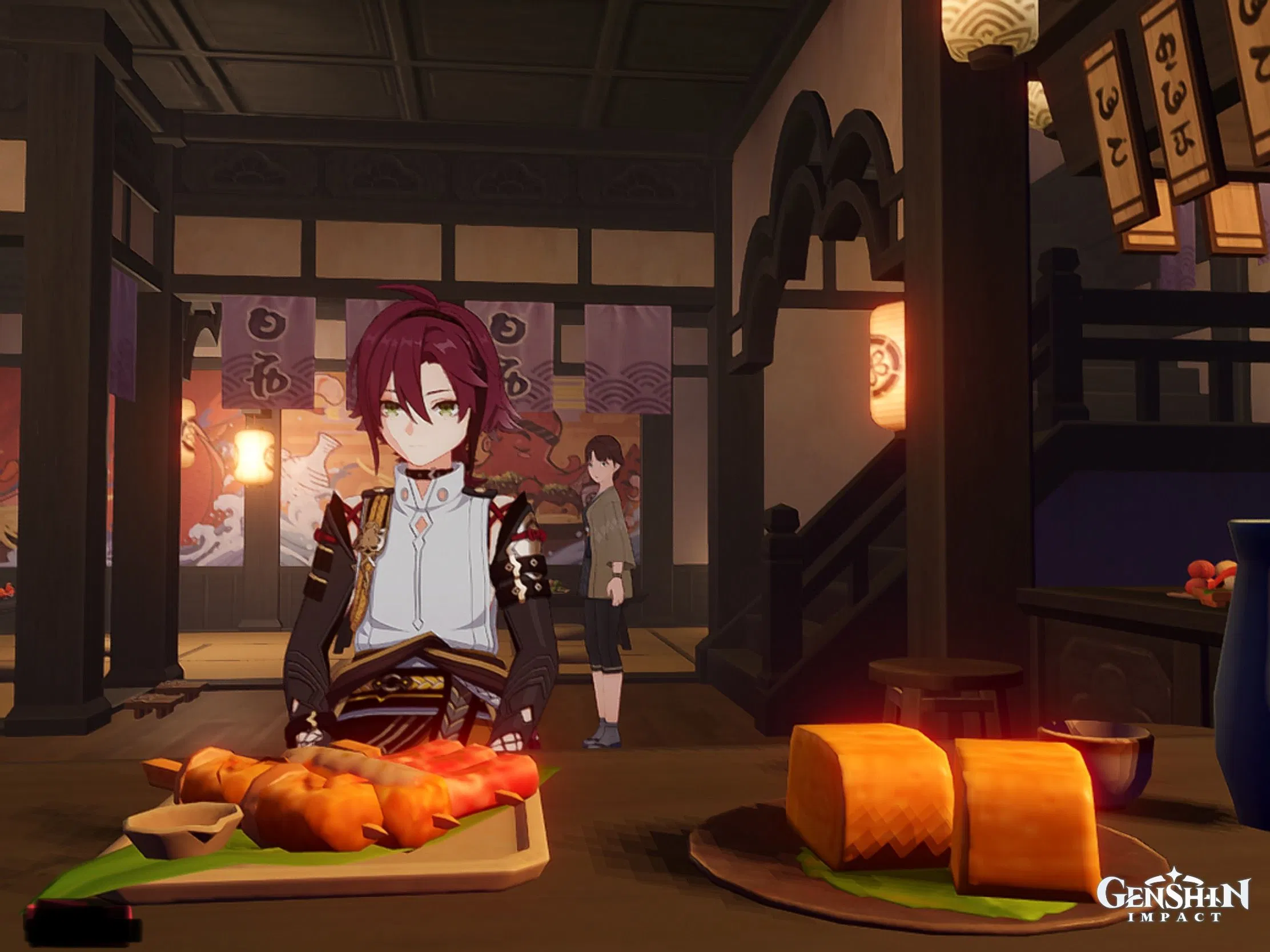 Inazuma at Uyuu restaurant Genshin Impact | HoYoLAB