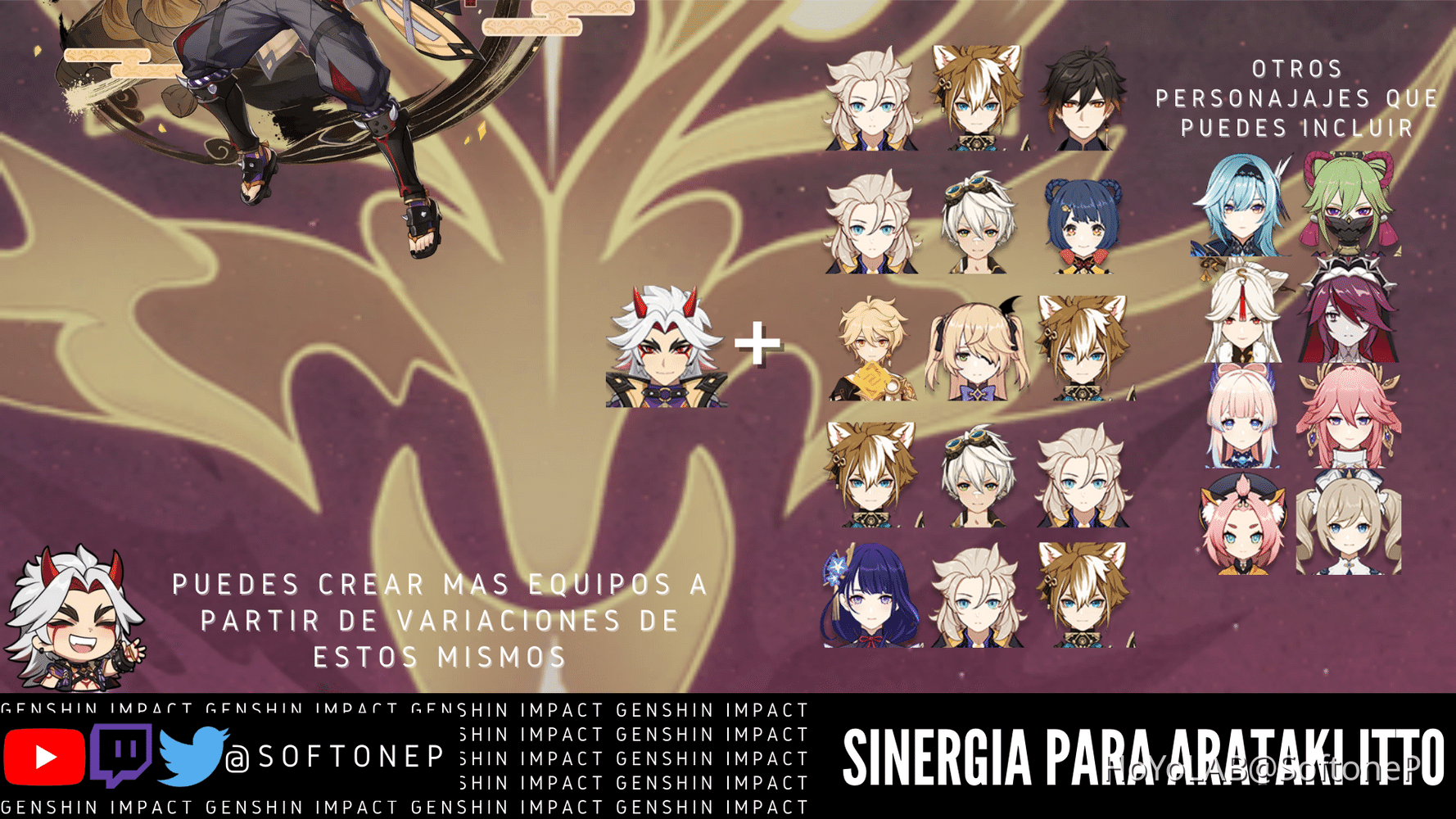 Build de Arataki Itto [Dps] [Guía versión 3.3] | SoftoneP Genshin ...