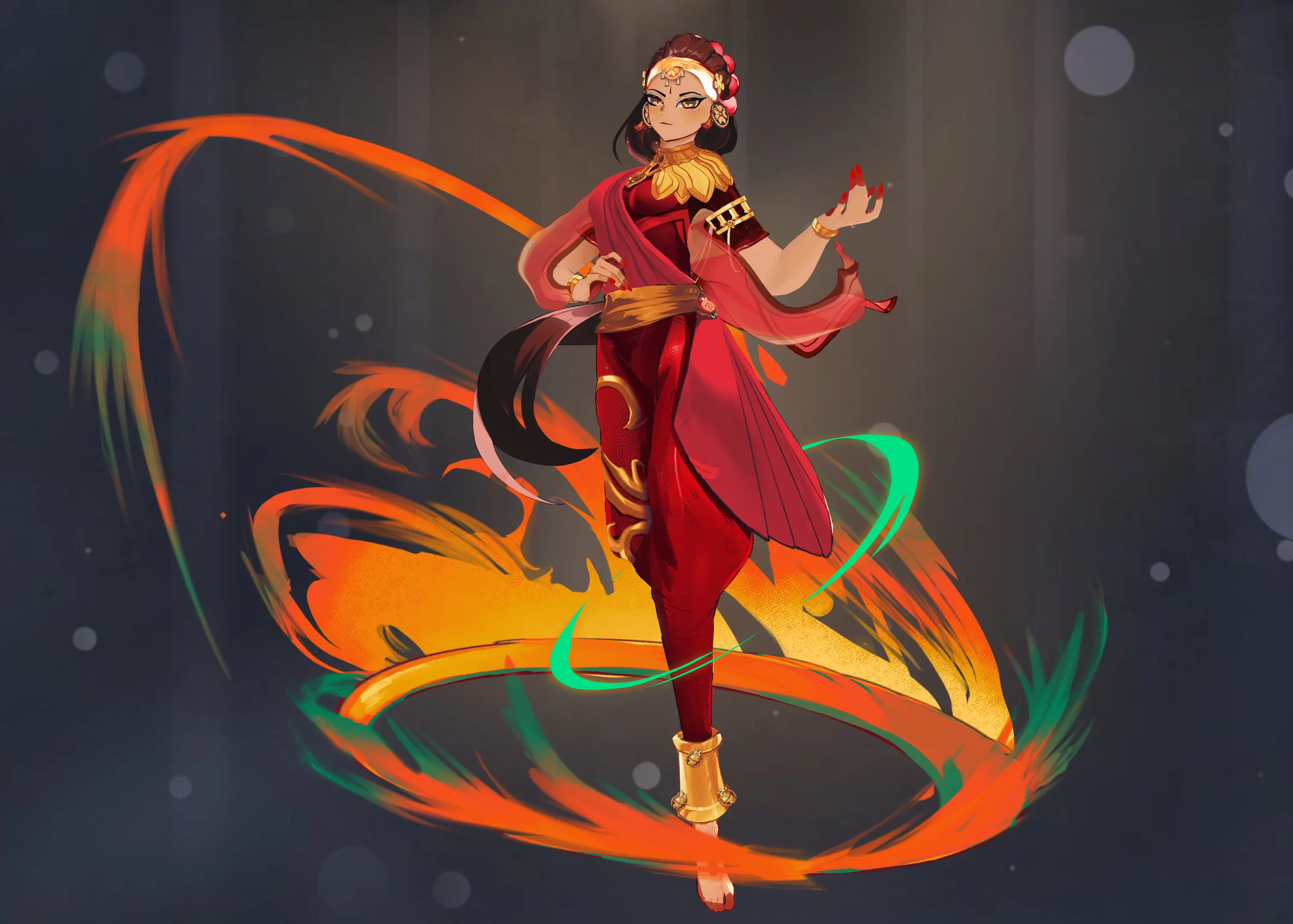 Pyro Catalyst Dancer! (Photo-Bash'd OC) Genshin Impact | HoYoLAB