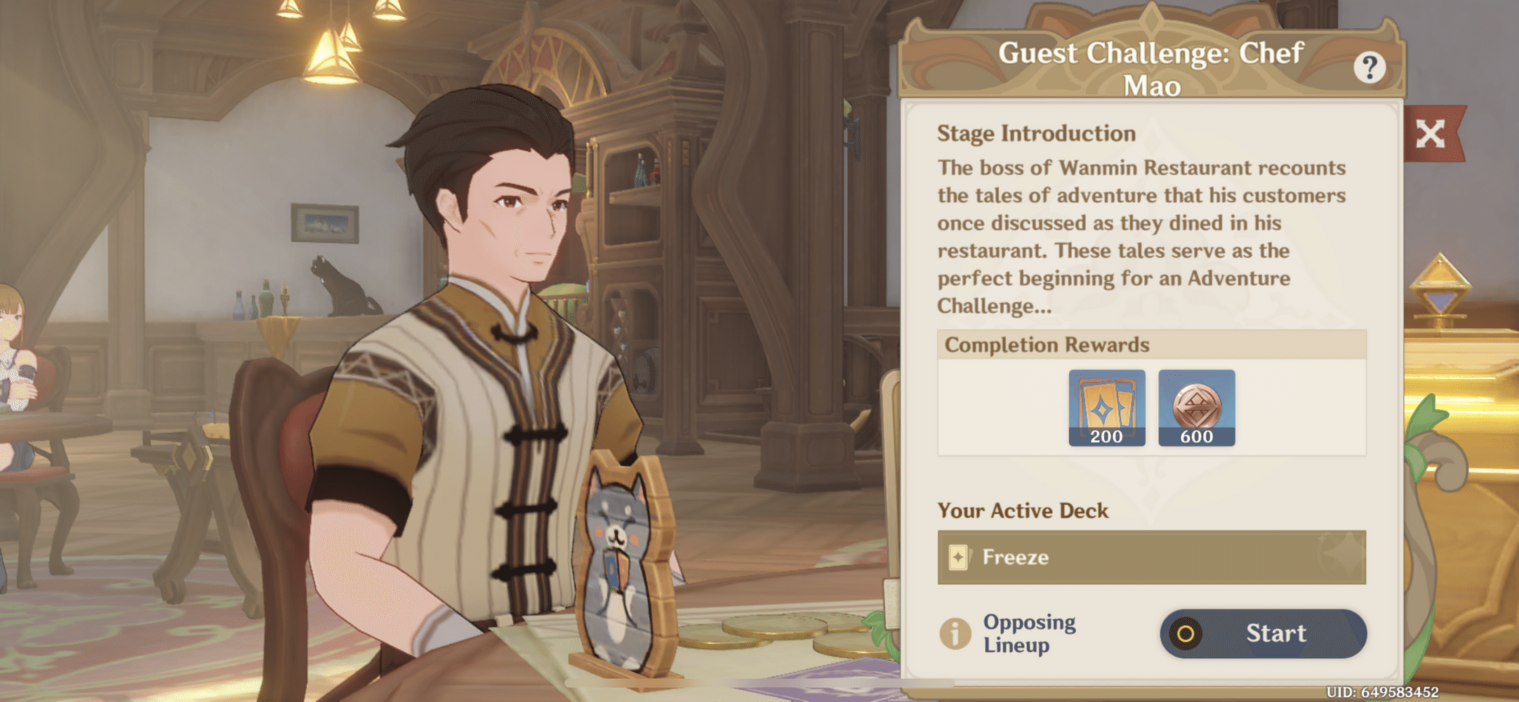 Genius Invokation TCG Tavern Guest Challenge Tips: Chef Mao Genshin ...