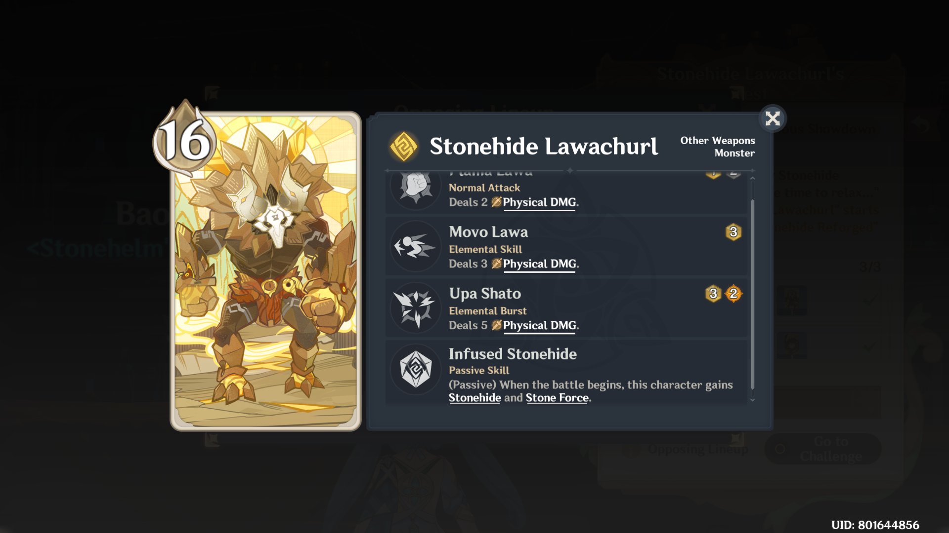 Genius Invokation TCG Tavern Challenge Tips - Stonehide Lawachurl ...