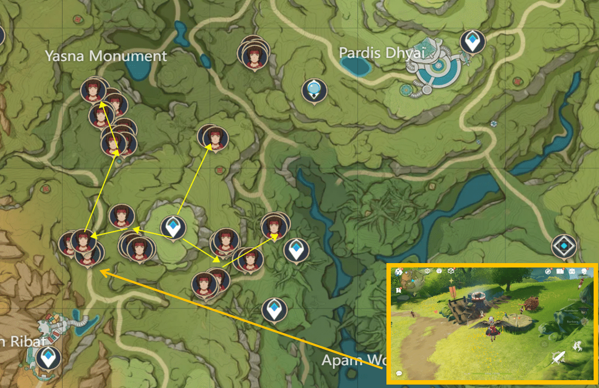 Even Paimon Can Do This! - The Eremites Farm Routes Genshin Impact ...