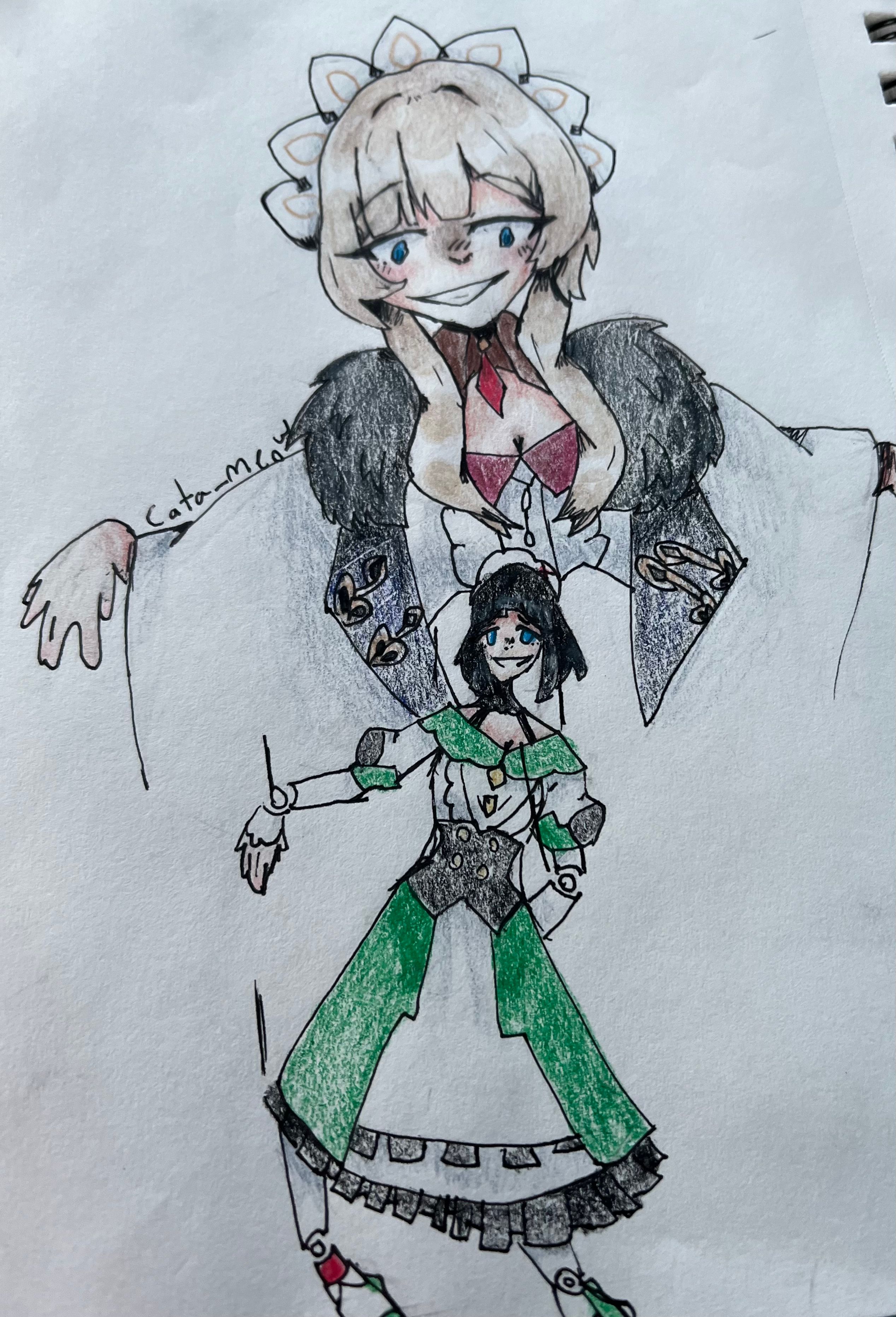 Some of my friends art of Sandrone and Katheryne Genshin Impact | HoYoLAB