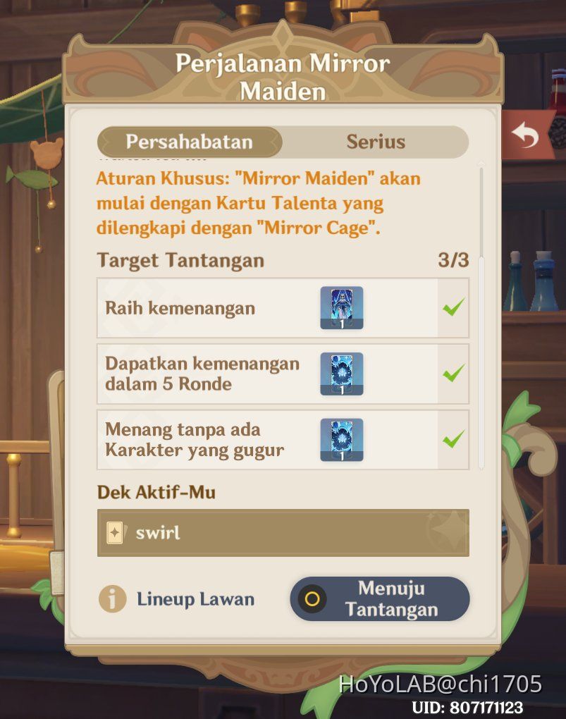 [Genius Invokation TCG] Panduan Mengalahkan Mirror Maiden Genshin ...