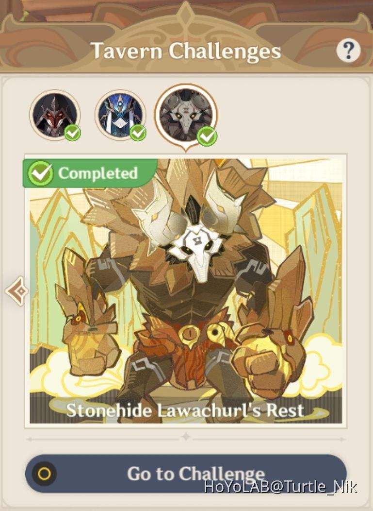 Genius Invokation TCG Tavern Challenge Tips: Stonehide Lawachurl ...