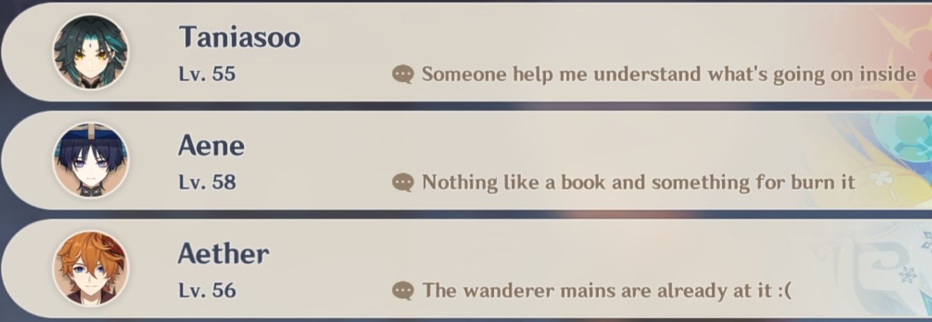 Wanderer mains signatures... o_o Genshin Impact | HoYoLAB