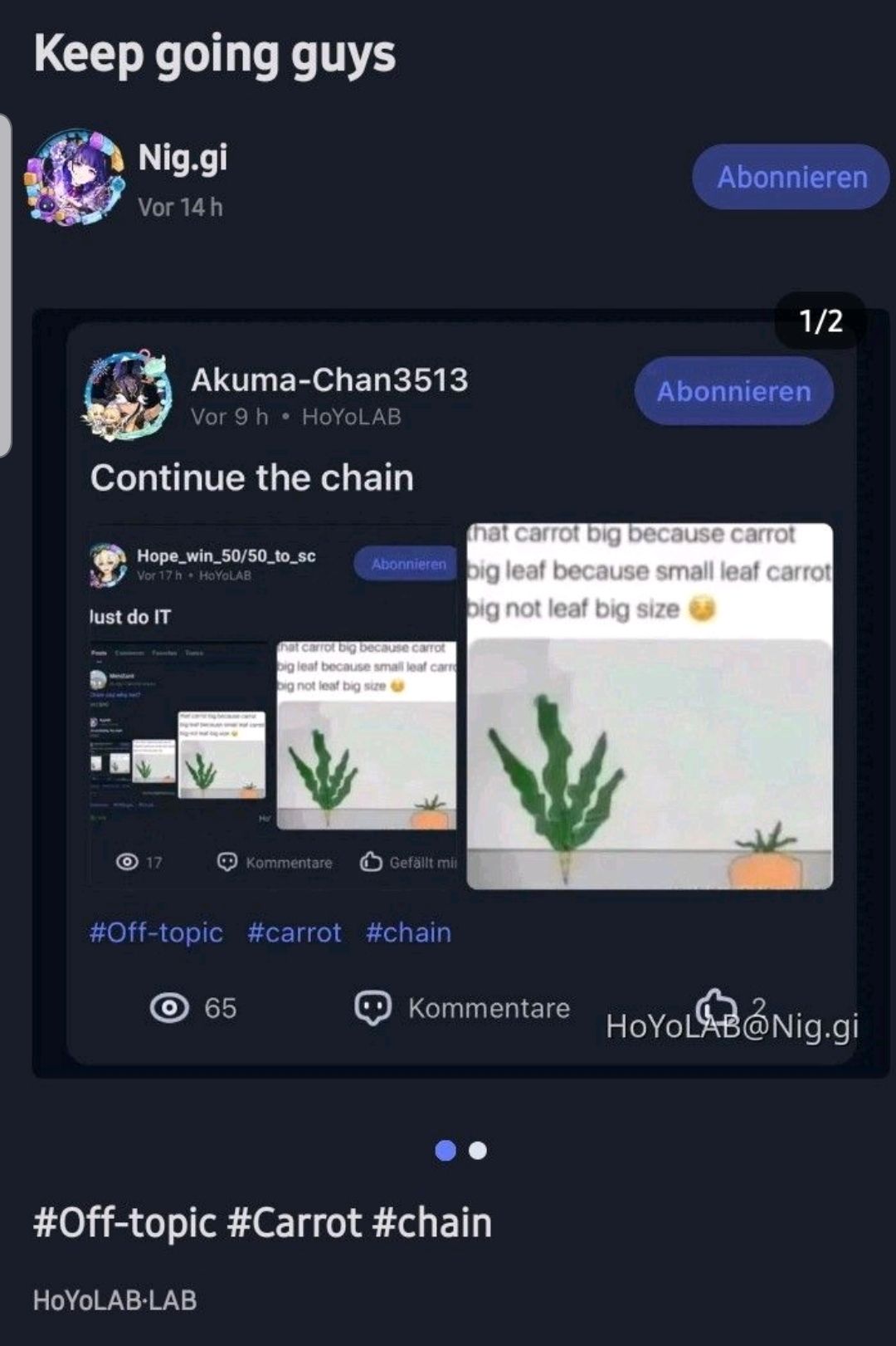 Continuing the chain... | HoYoLAB