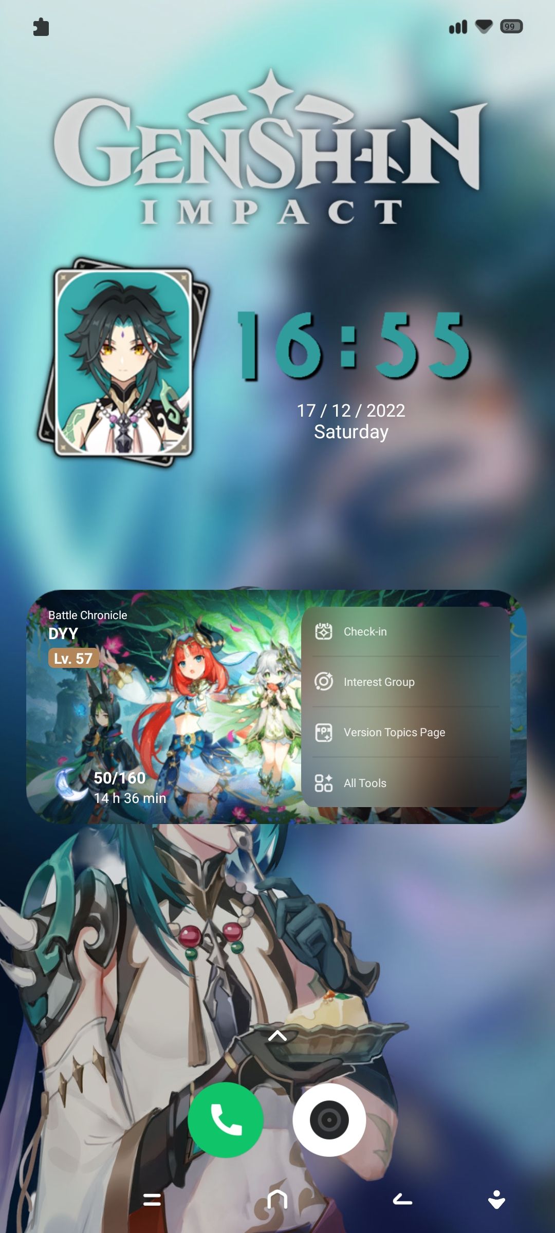 My phone theme and widget Genshin Impact | HoYoLAB