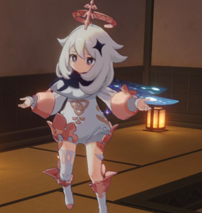 so uhh anybody else notice paimon’s middle part of her outfit is the ...