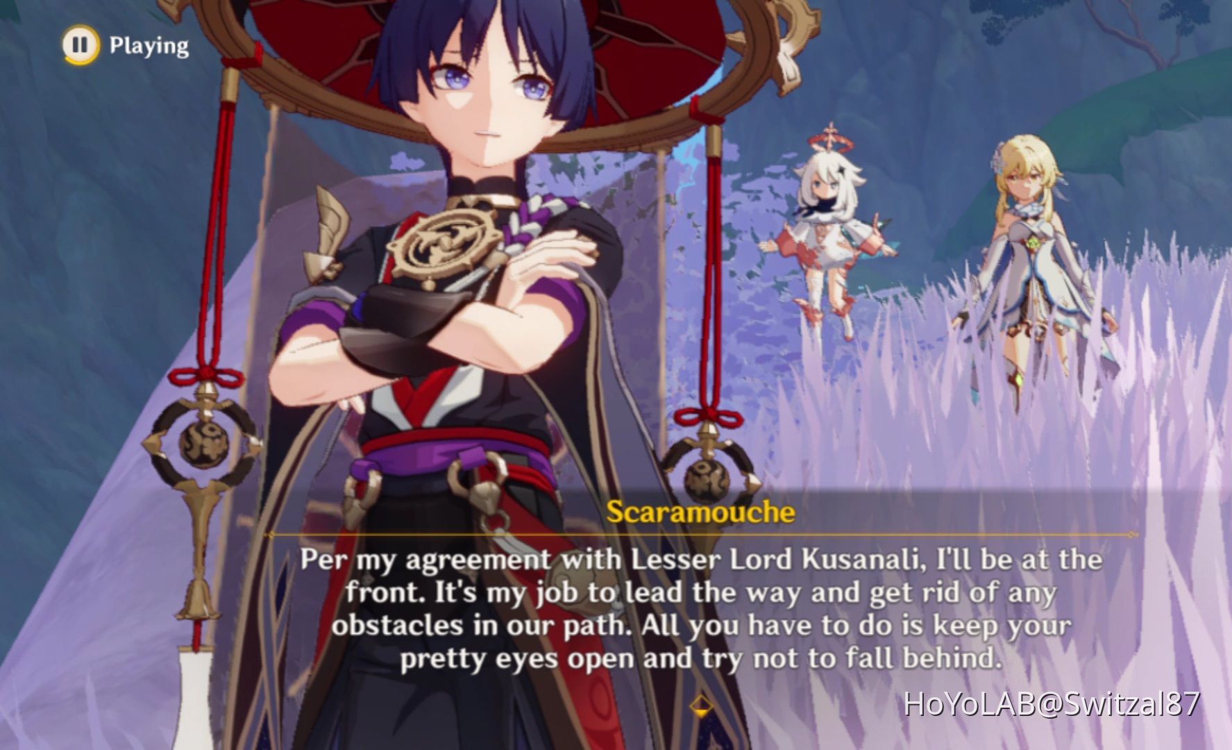 Oh Scaramouche! Thinks Lumine's eyes pretty 😆 Genshin Impact | HoYoLAB