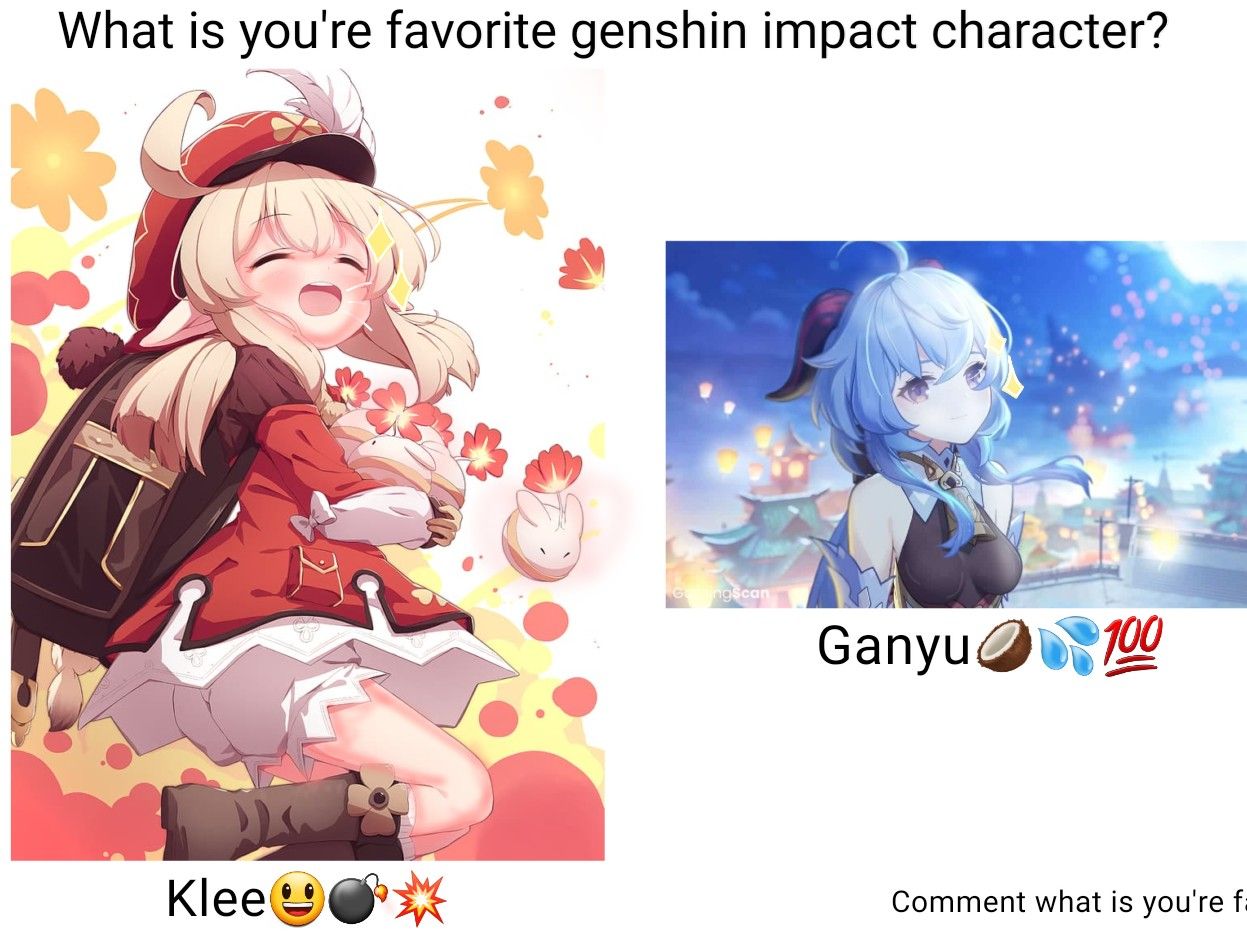 You're favorite genshin impact character! Genshin Impact | HoYoLAB
