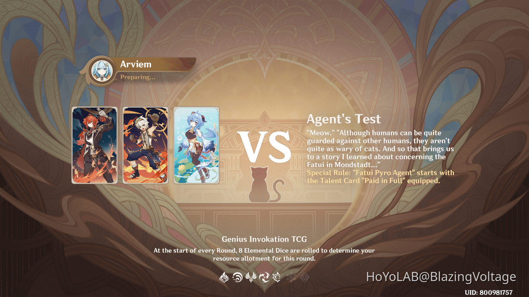 [V.3.3] Day 3 TCG - VS Fatui Pyro Agent (Friendly Fracas) Genshin ...
