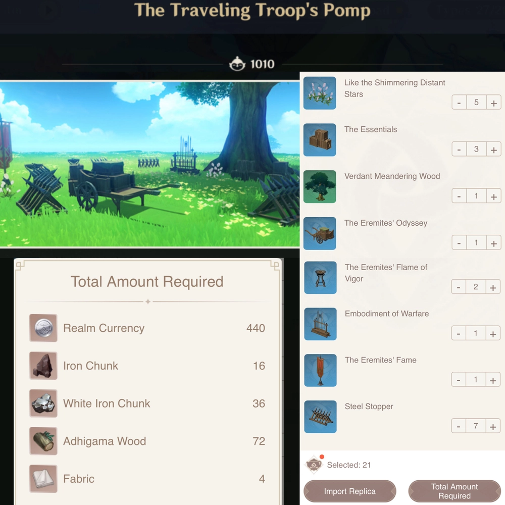 [Sumeru] Outdoor Furnishing Set Infographics Genshin Impact | HoYoLAB