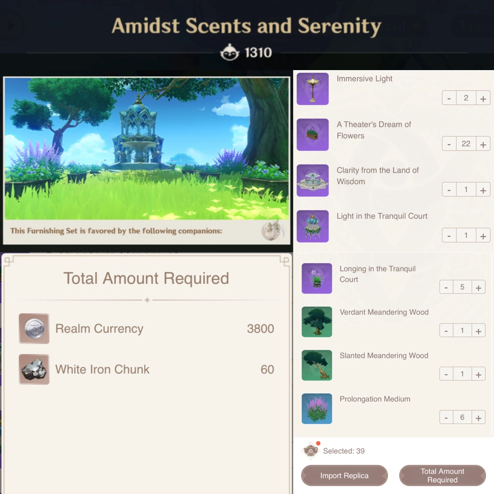 [Sumeru] Outdoor Furnishing Set Infographics Genshin Impact | HoYoLAB