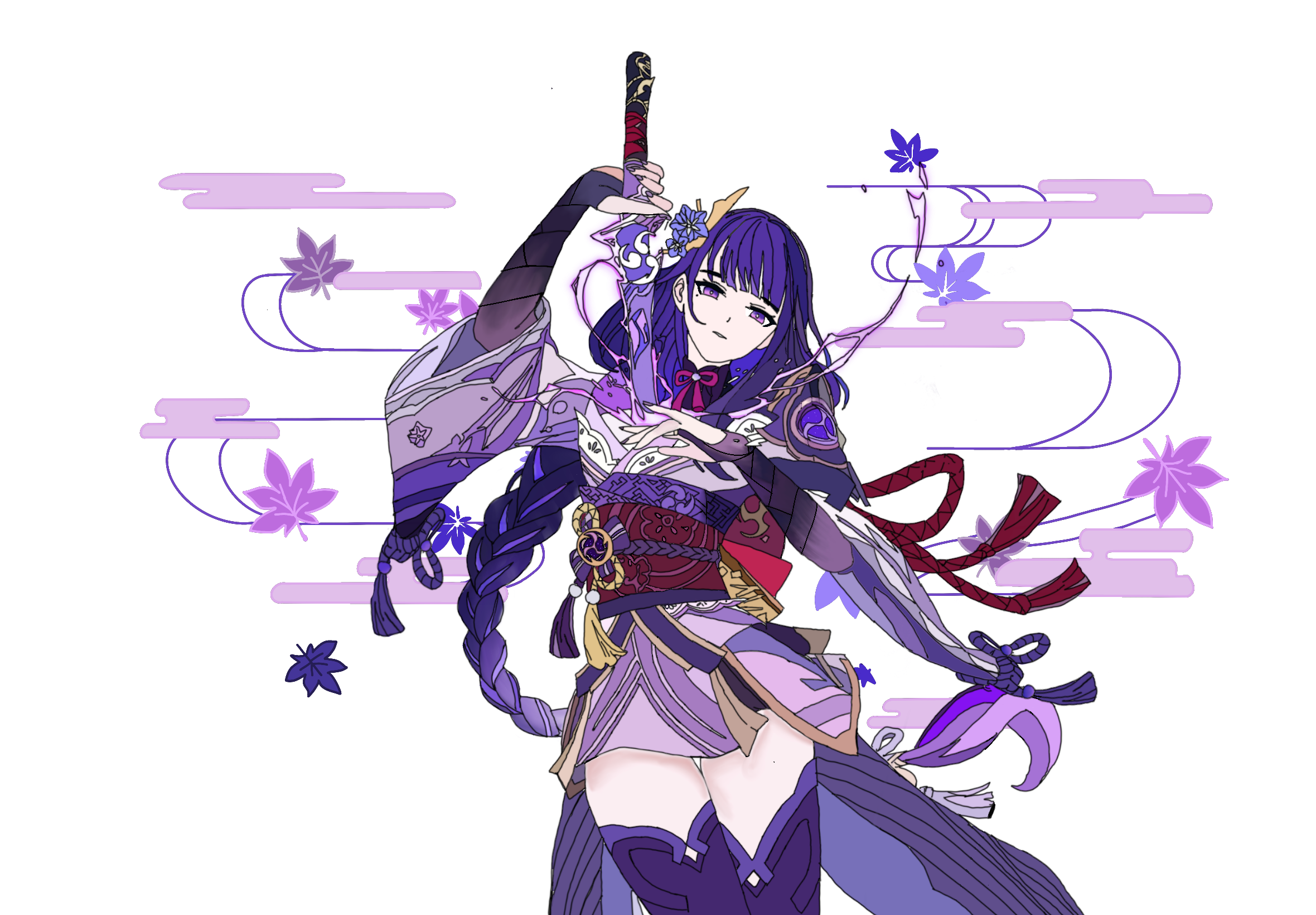 Raiden Shogun art Genshin Impact | HoYoLAB