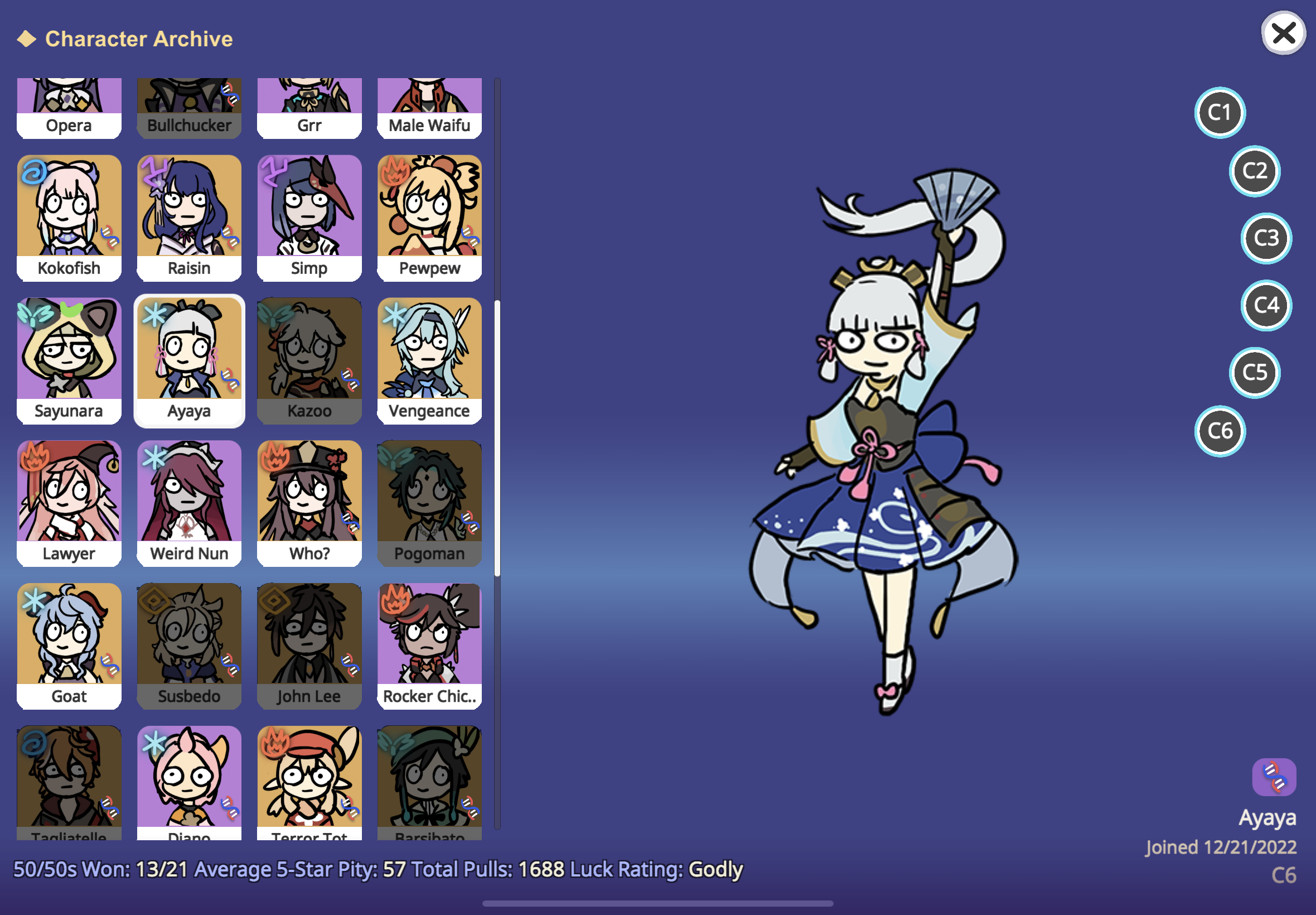I pulled for c6 Ayaka on silly wisher:) Genshin Impact | HoYoLAB