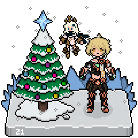 Pixelated Advent Calendar - Day #21 (Aether & Christmas Tree) Genshin ...