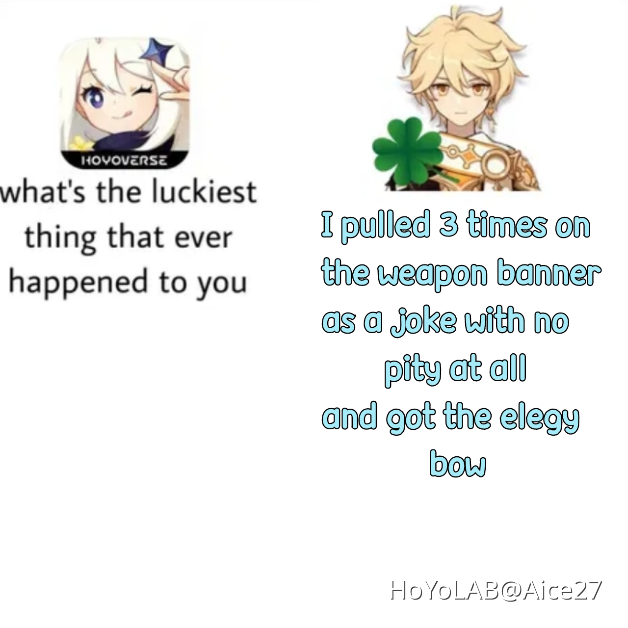 I'm always too scared to build pity bc this happened... Genshin Impact ...