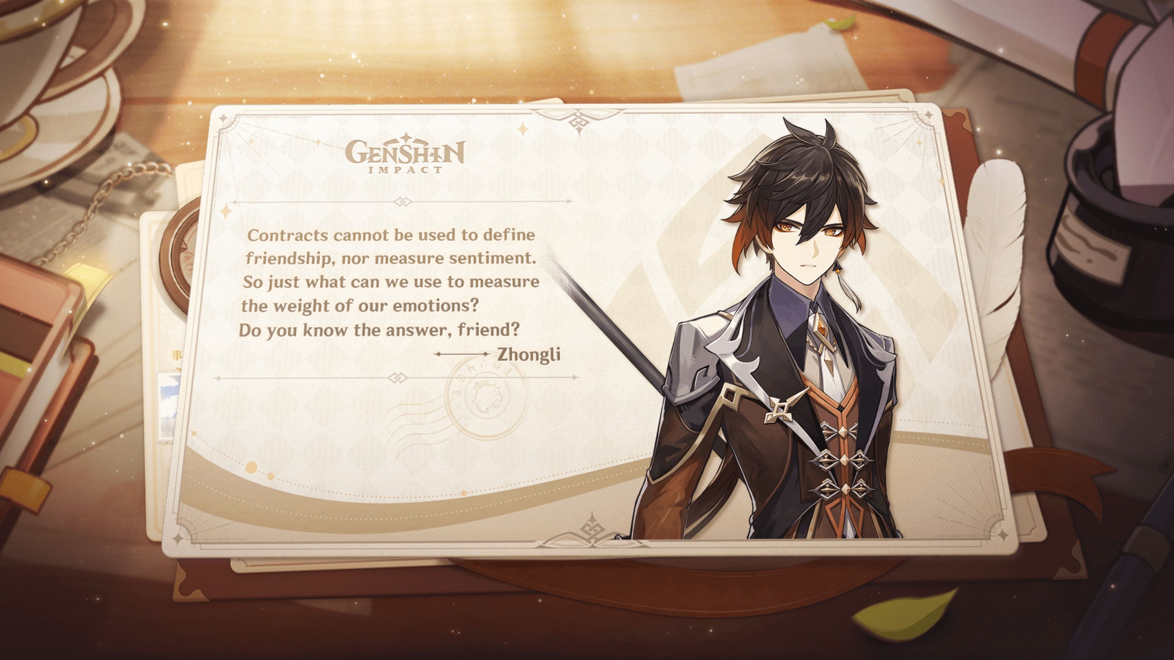 Zhongli's Wish to me :) Genshin Impact | HoYoLAB