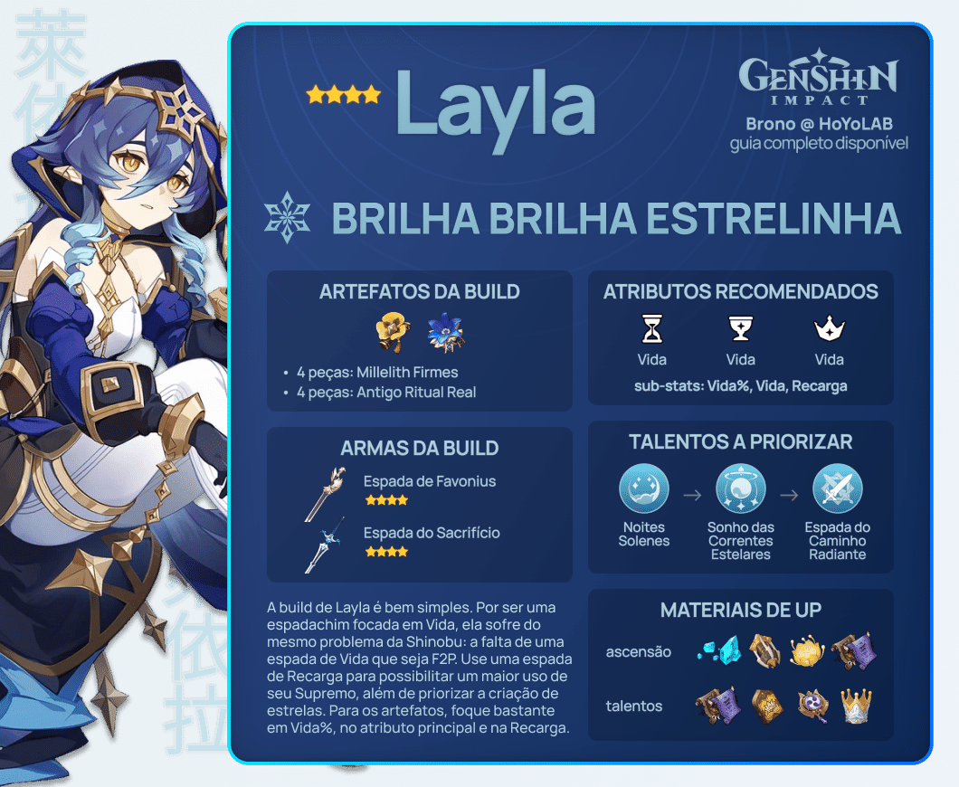 [Guia de Iniciantes] Layla - Contemplações da Estrela Noturna - BUILD e ...