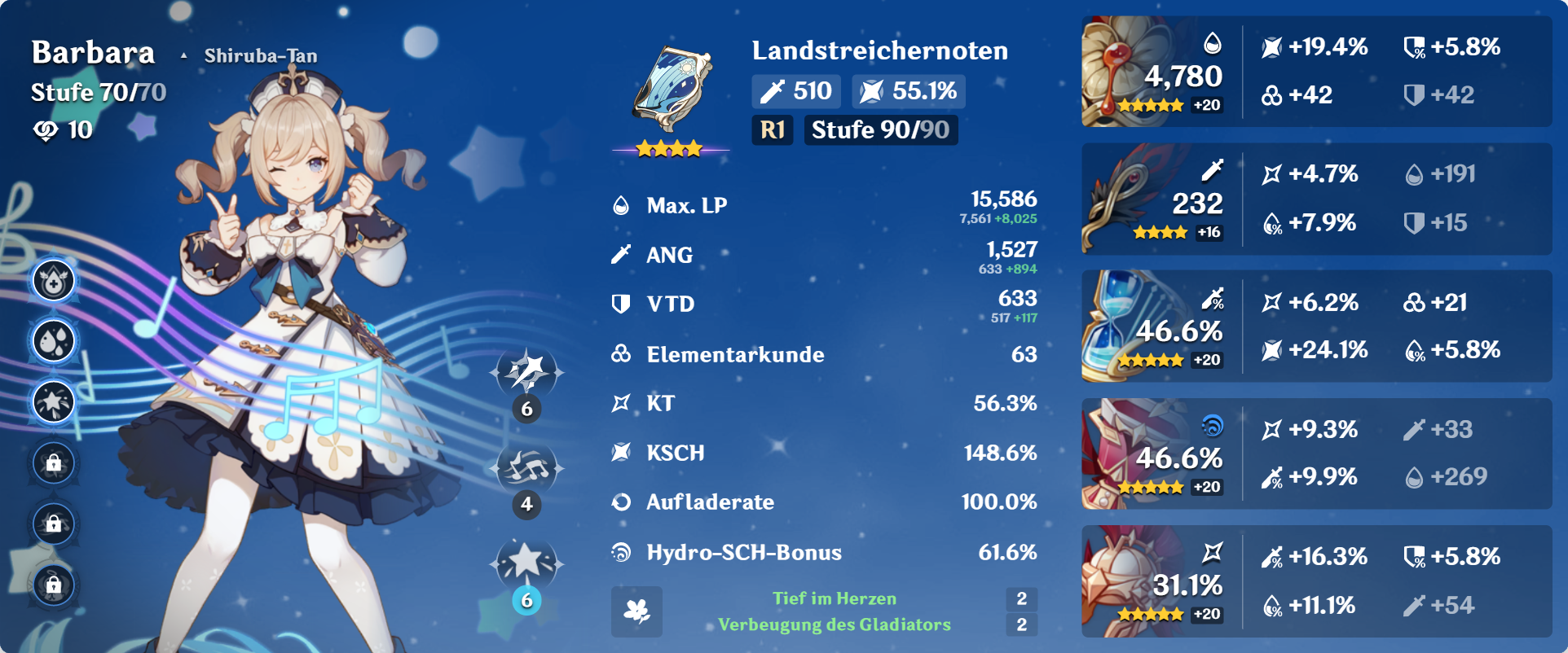 Barbara Main DPS Build