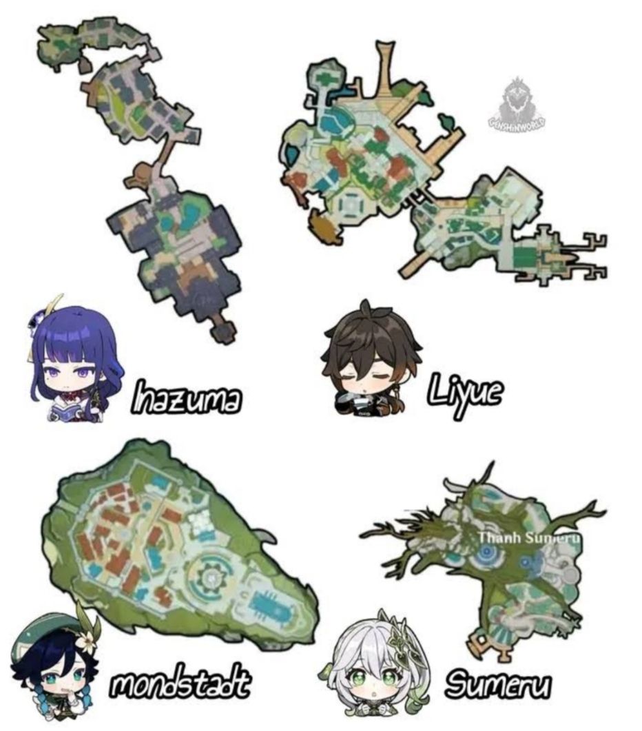 Teyvat nation's main city size 🗺️ Genshin Impact | HoYoLAB