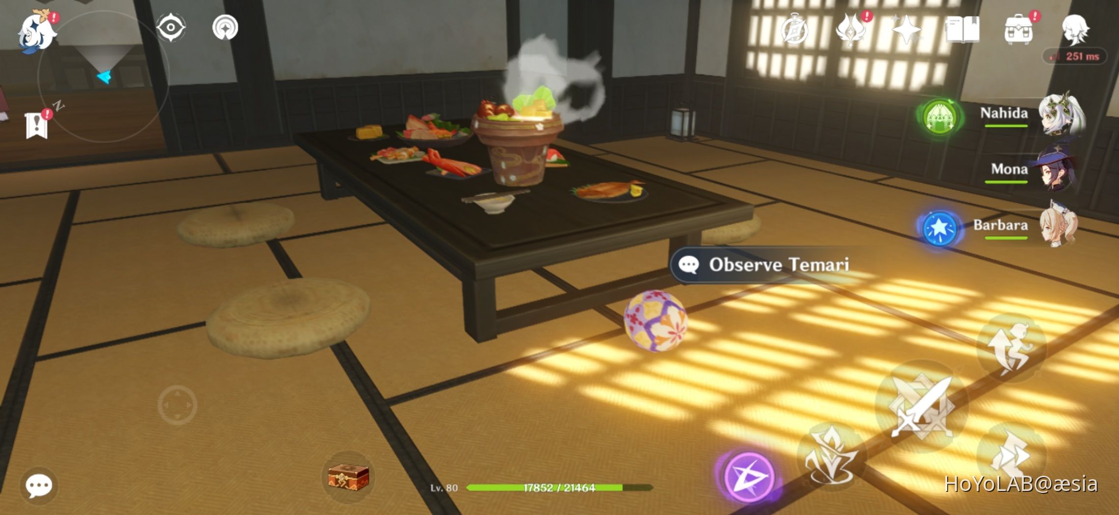 There's an aged Temari ball at Uyuu restaurant (upper floor ...