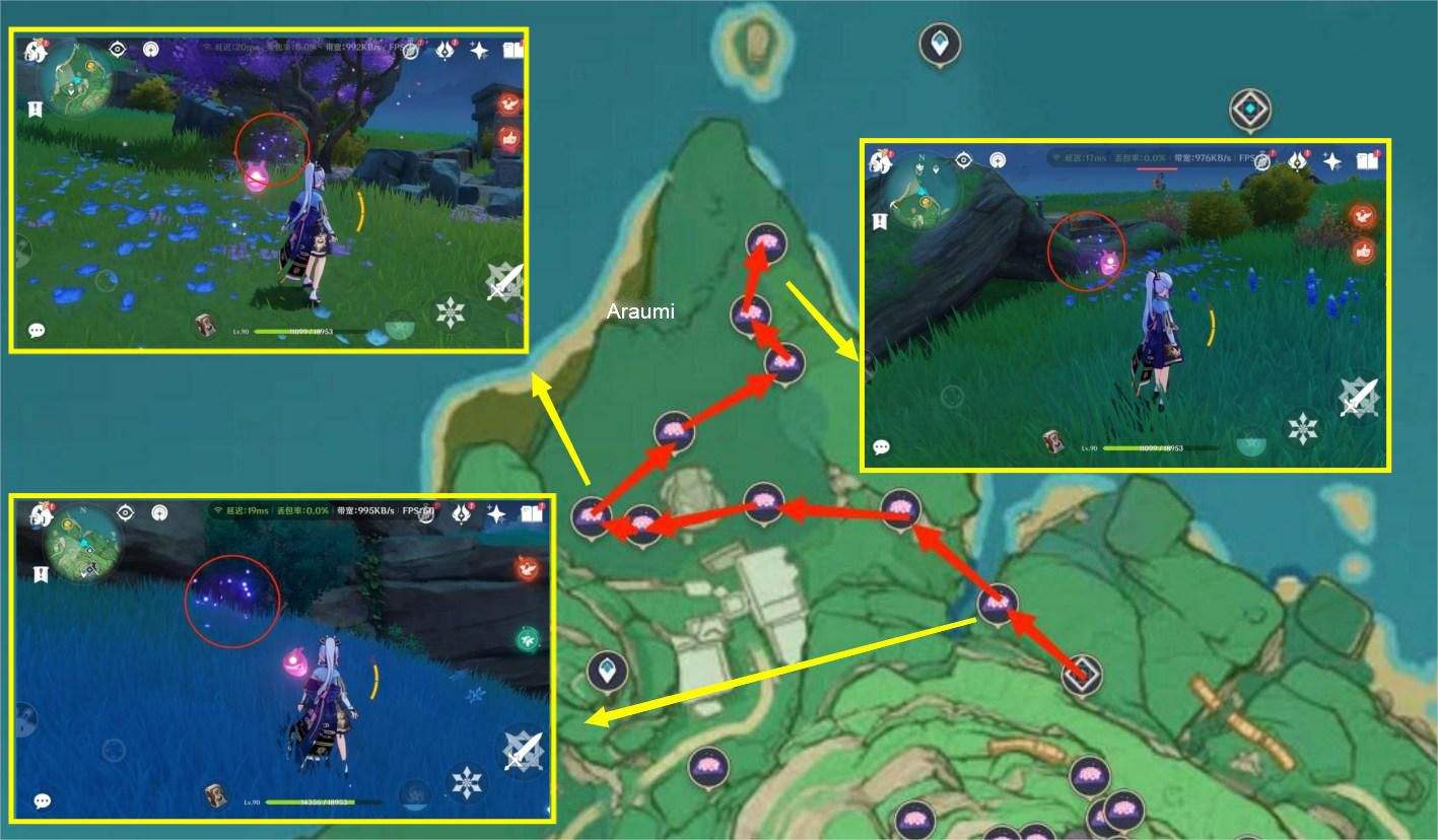 [V3.3][Sakura Bloom] Collection Guide: Get 63 within 10 min! Genshin ...