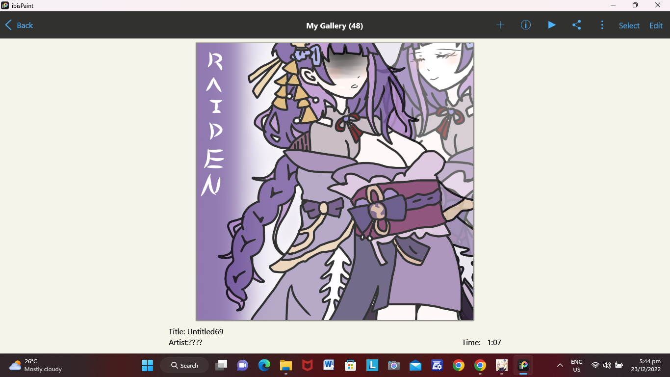 Raiden Shogun~ fanart! (Basic colors and lineart) Genshin Impact | HoYoLAB