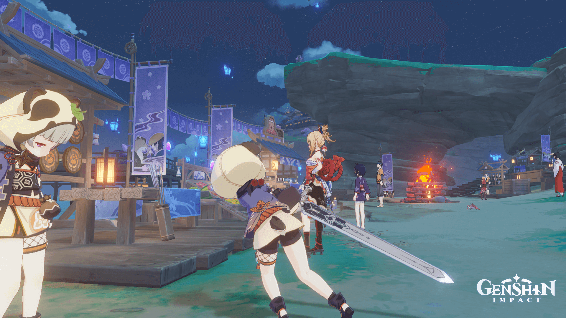 Just some screenshots of the Mikawa flower festival Genshin Impact ...