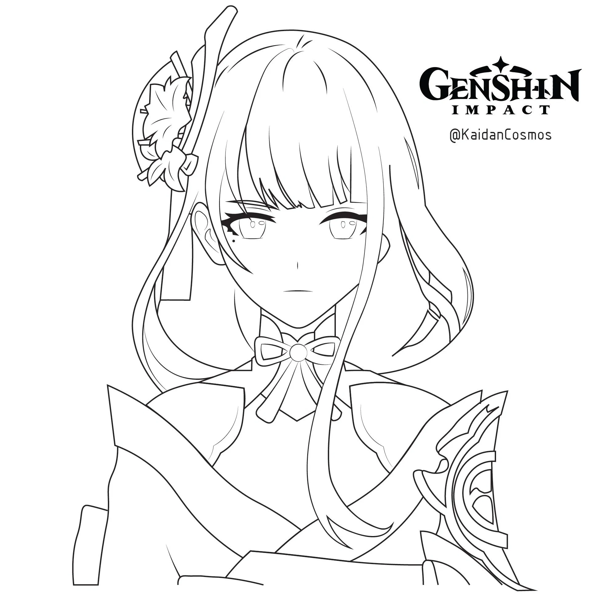 Genshin Impact Raiden Ei Coloring Page Genshin Impact | HoYoLAB