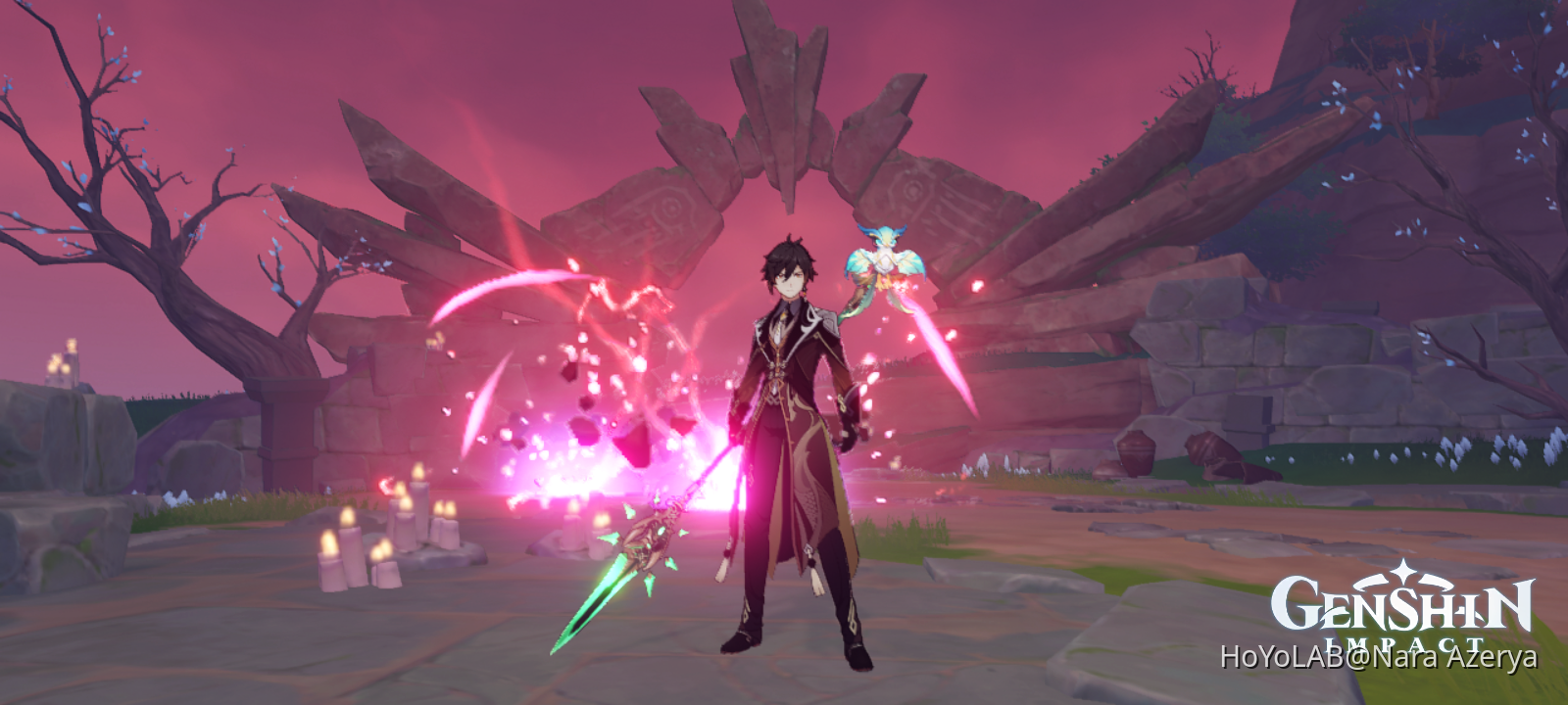 Red lightning in Tsurumi Island Genshin Impact | HoYoLAB