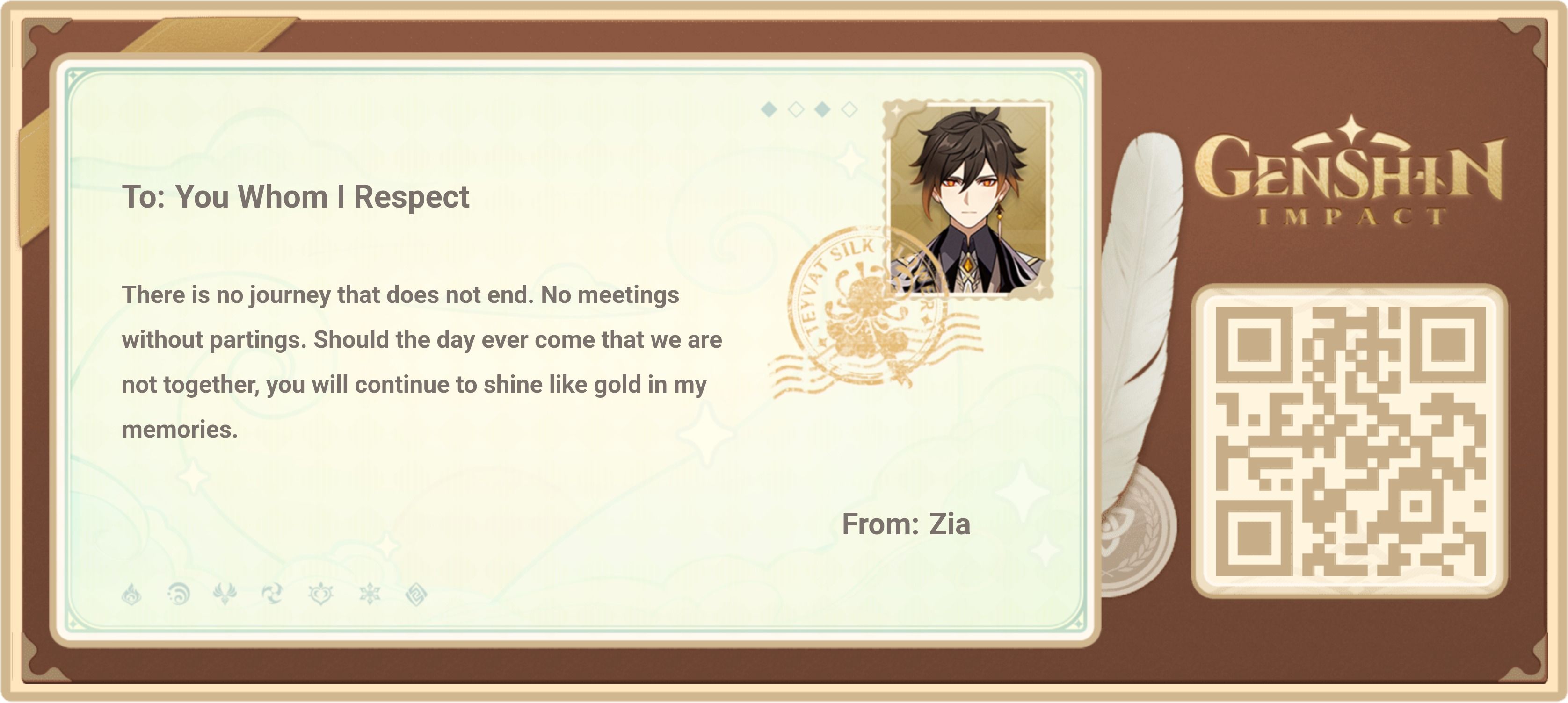 Zhongli's Greeting Card ️ Genshin Impact | HoYoLAB