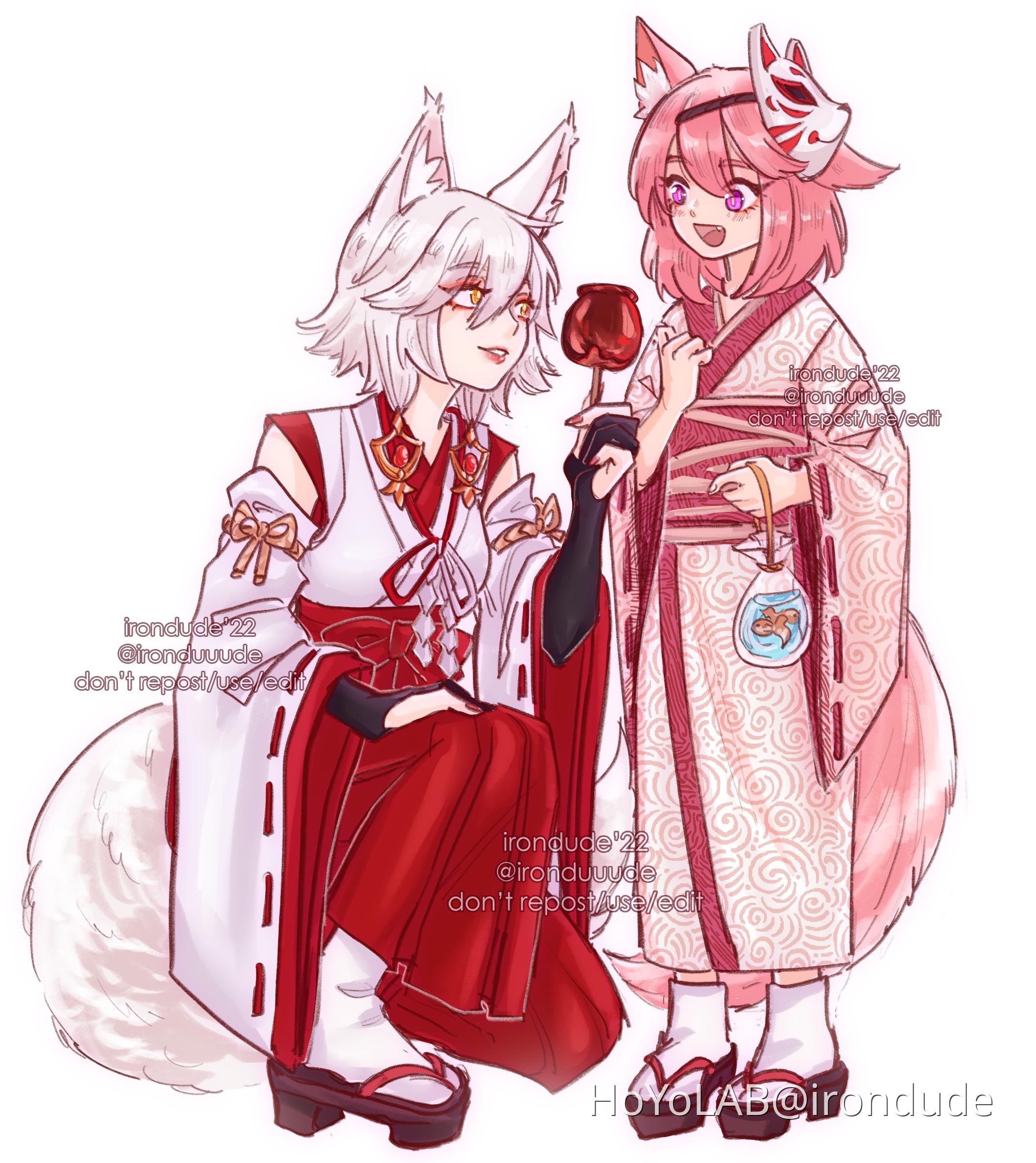 Saiguu and little Miko Genshin Impact | HoYoLAB