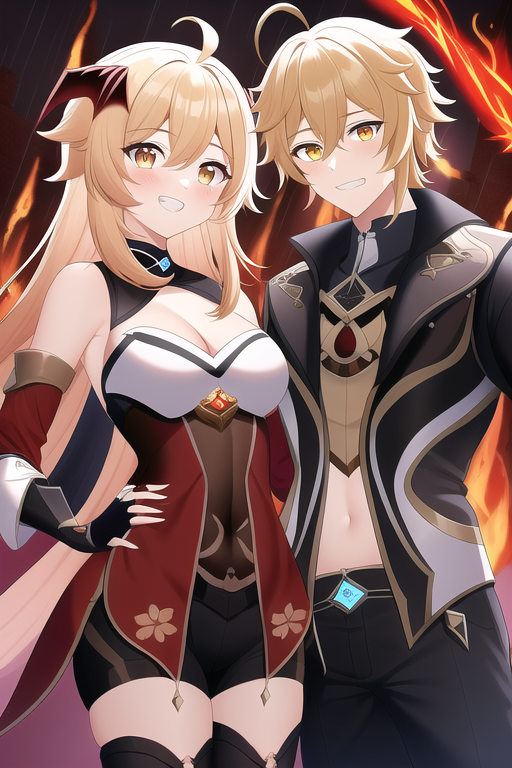 Abyss Lumine and Aether (AI Generated) Genshin Impact | HoYoLAB