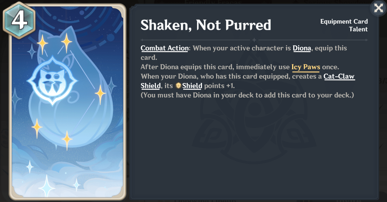 Recommended Genius Invokation TCG Character Cards - Diona / Ganyu ...