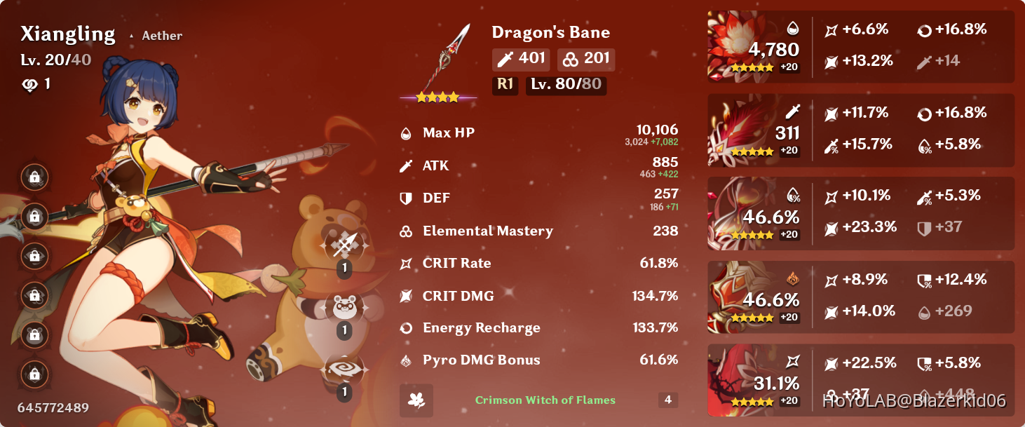 My Hu Tao build so far. Genshin Impact | HoYoLAB