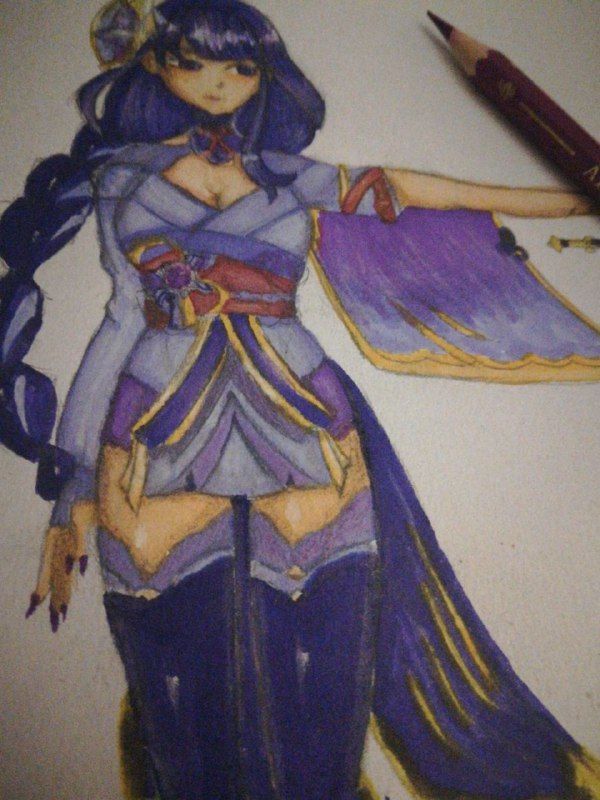 My Raiden Shogun drawing for this event Genshin Impact | HoYoLAB