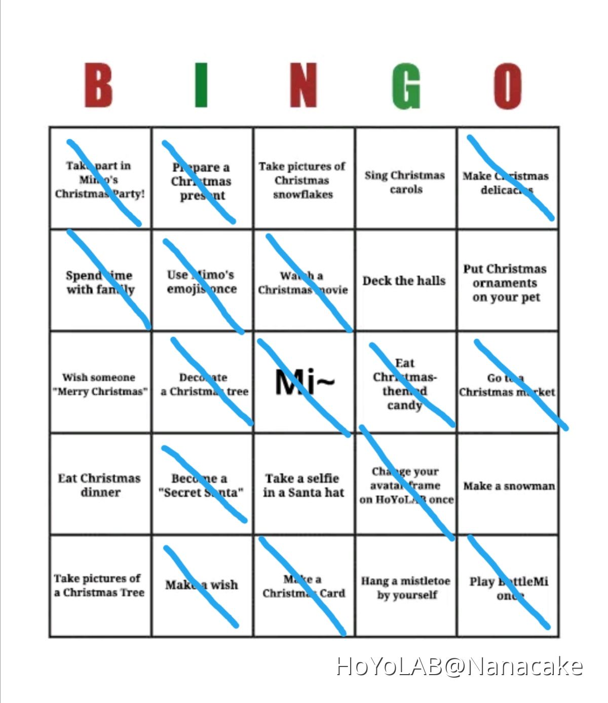 Christmas Bingo Challenge | HoYoLAB