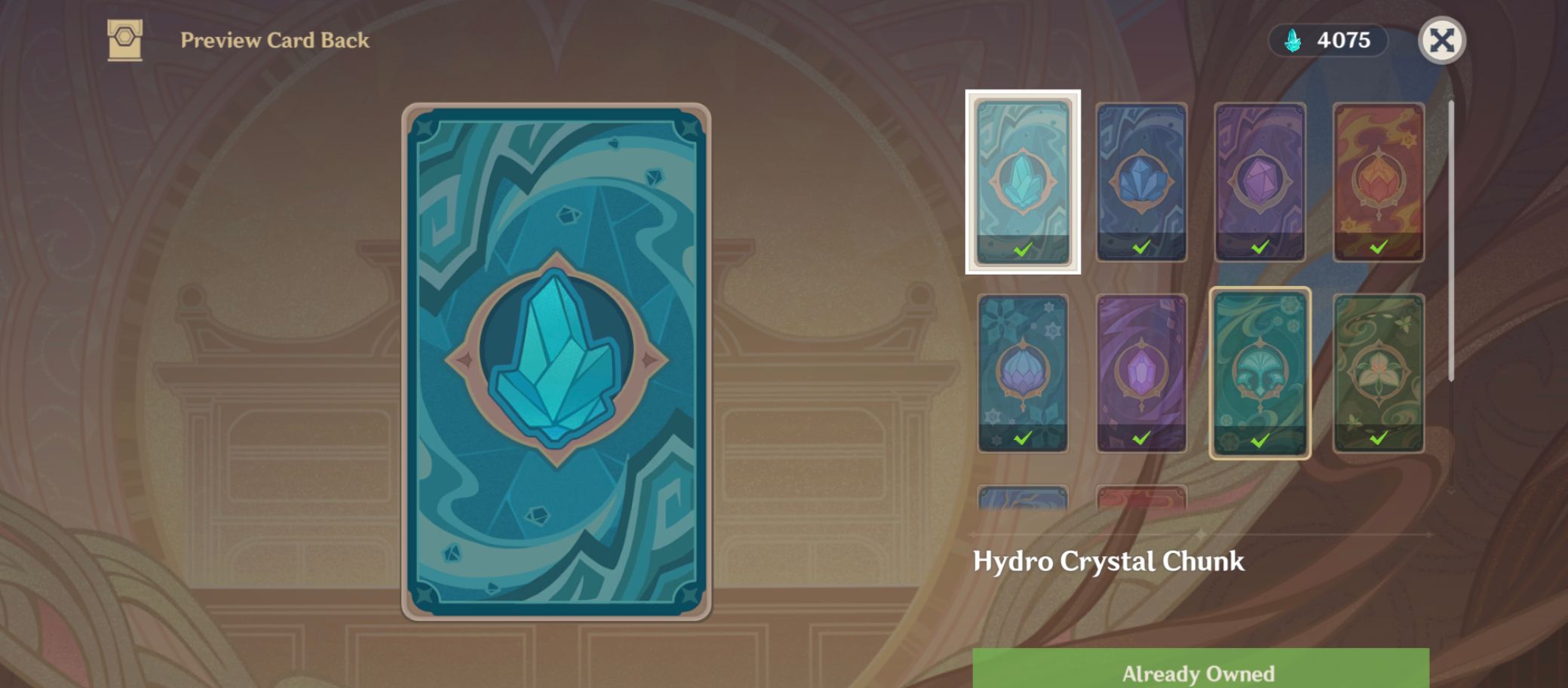 I had collected all card back in the shop😌 Genshin Impact | HoYoLAB