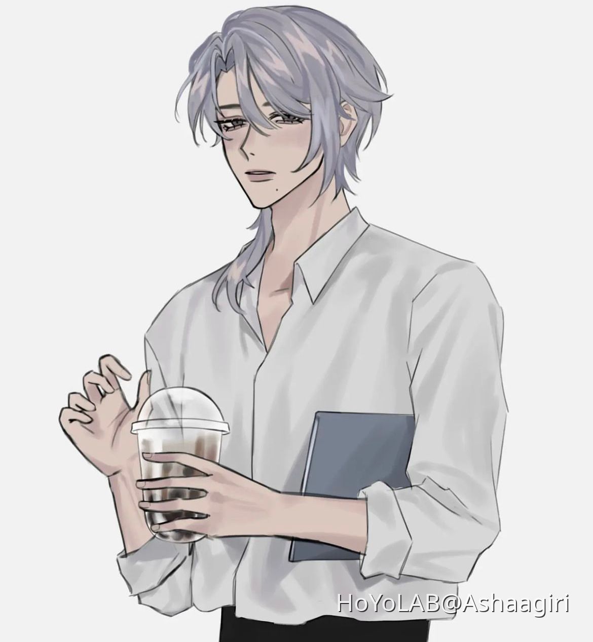 Ayato with his favorite boba drink Genshin Impact | HoYoLAB